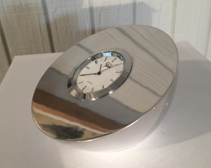 Nambe' Solid Aluminum Alloy Desk Clock Model 6151 Made in 1996 - Etsy