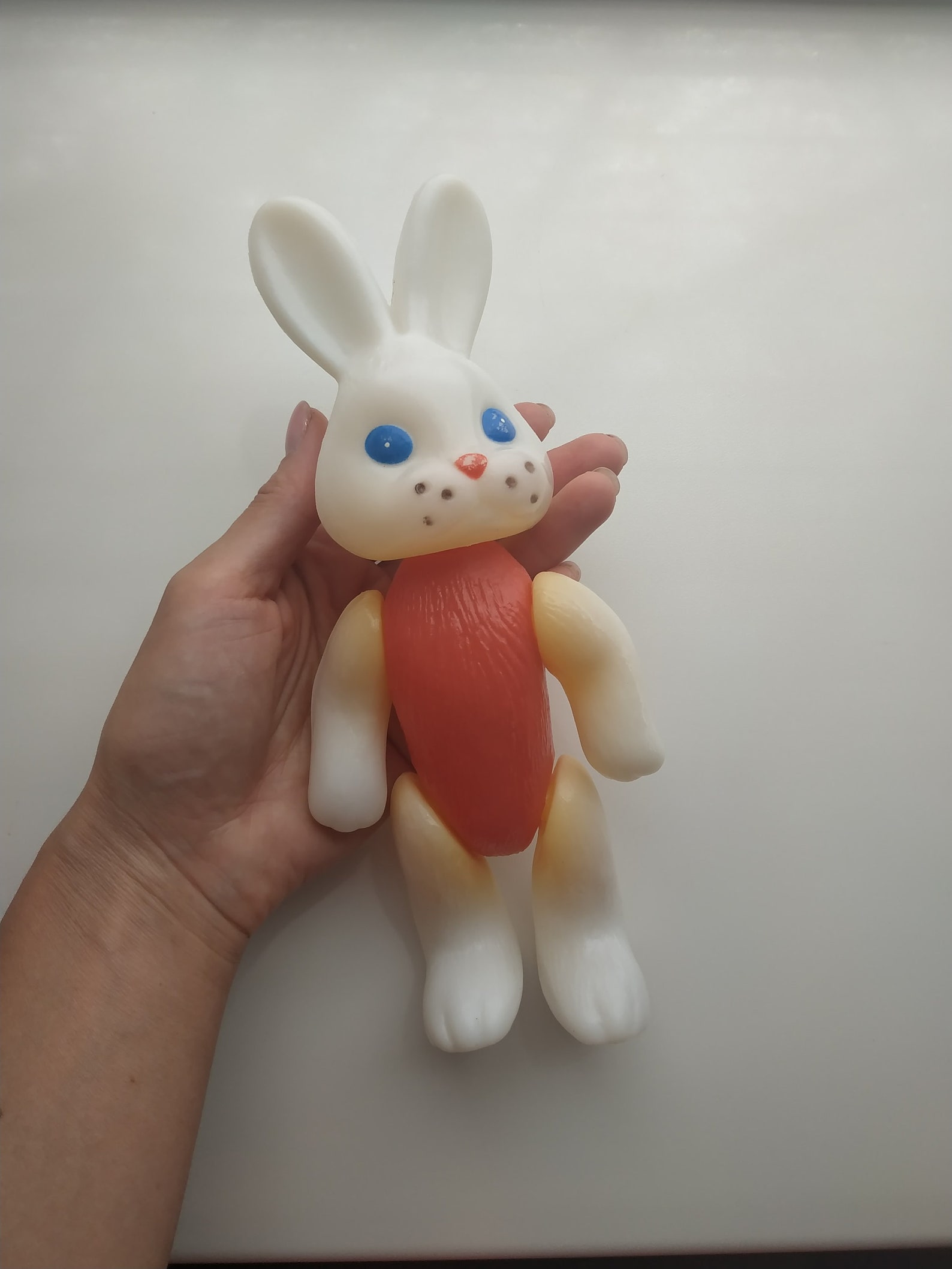 Vintage Bunny Rabbit 1960 toy Soviet era plastic red and | Etsy
