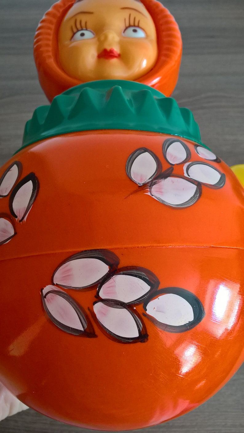 Damaged Russian roly poly doll Nevalyashka Ding doll | Etsy