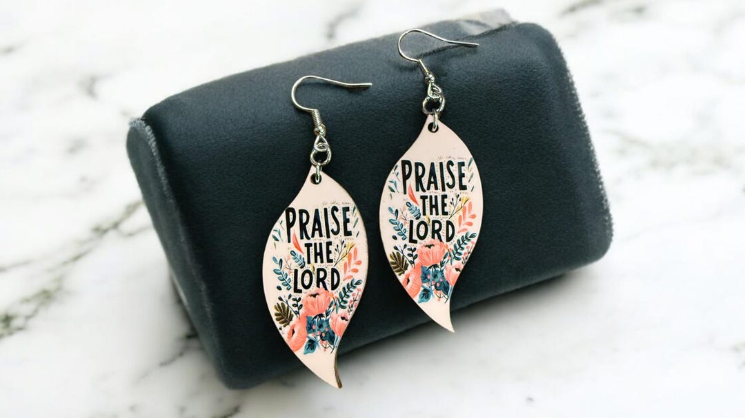 Praise the Lord Wave Drop Earrings, Religious Earrings, Religious ...