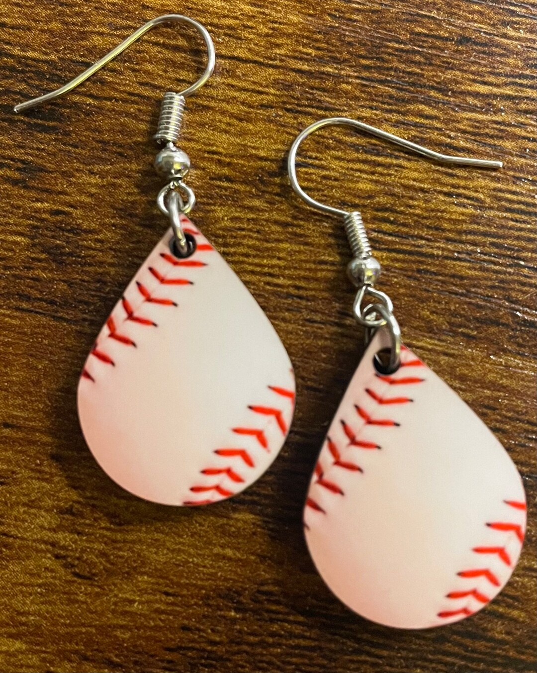 Sports Ball Small Teardrop Earrings, Softball, Baseball, Volleyball ...