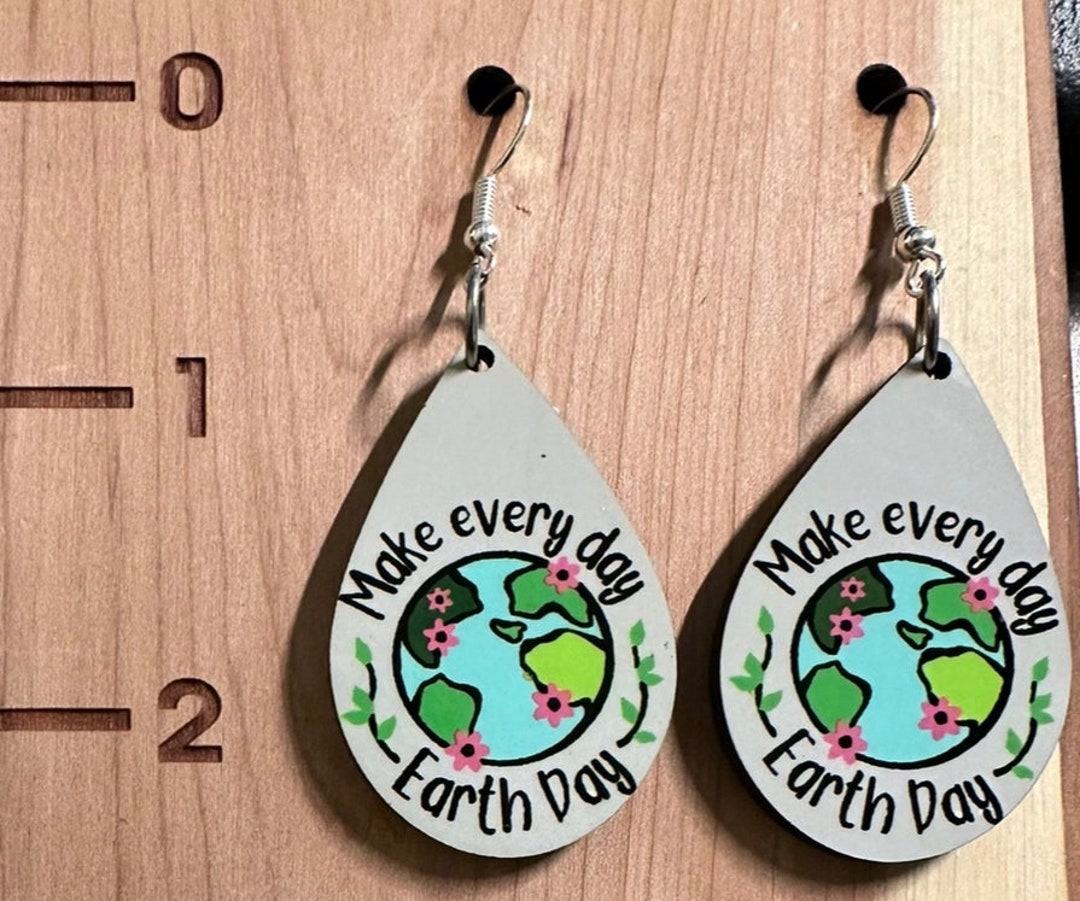 Earth Day Every Day Earrings, Recycle Earrings, Earth Day Jewelry ...