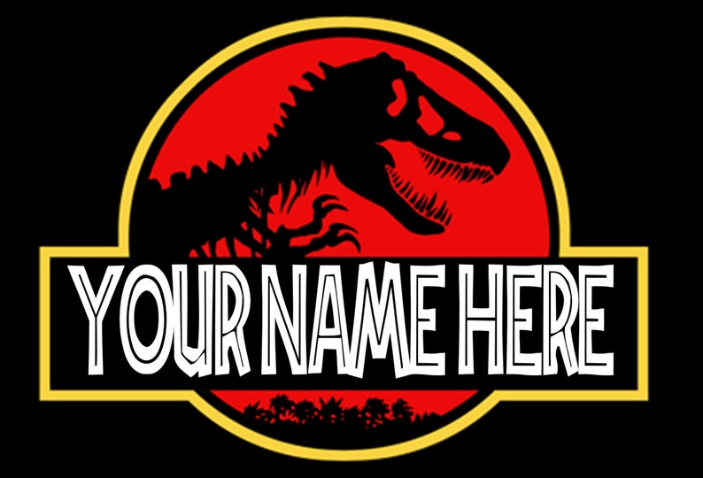 Jurassic Park Personalized Logo Etsy