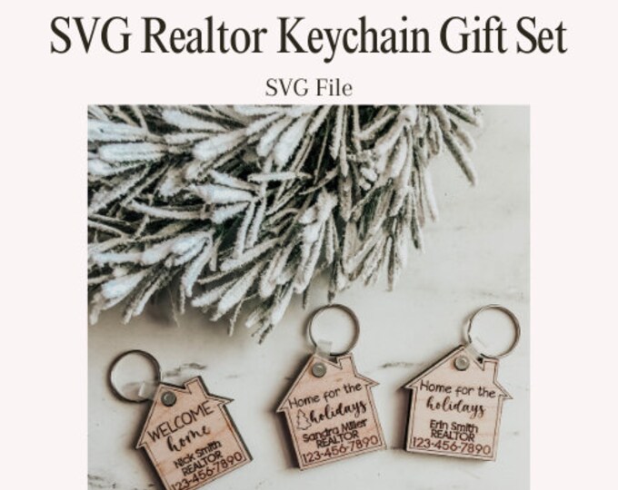 SVG Realtor Keychain Bundle SVG Welcome Home Keychain SVG Home for the ...