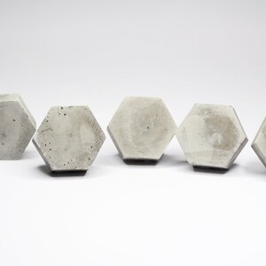 3 Sizes | Hexagon Concrete Cabinet Knob | Hexagon Drawer Pull | Hexagon Cabinet Knobs | Concrete ...