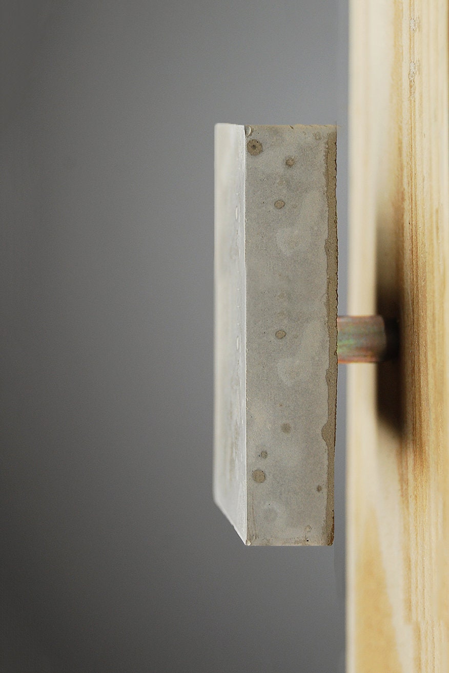 Wall Hook Concrete Rectangle in Natural Grey or a Variety of - Etsy