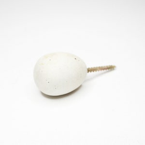 Large Ovoid Concrete Cabinet Knob | White Concrete | Drawer Pull ...