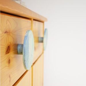 Blue Cabinet Knob | Extra Large Cabinet Knob | XL Knobs| Extra Large Knobs | Knobs | Concrete ...