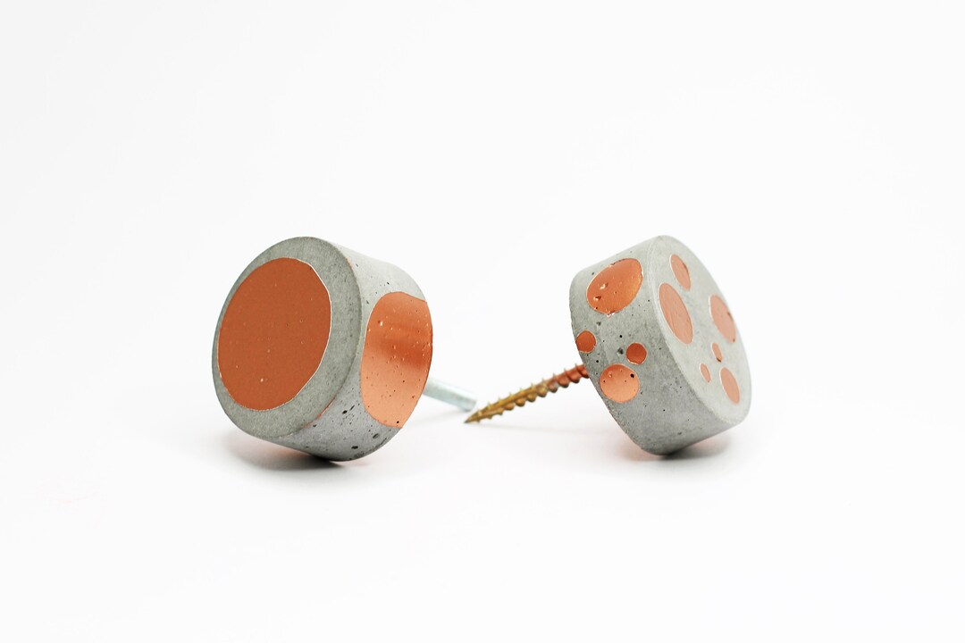 Polka Dot Concrete Cabinet Knob | Drawer Pull | Cabinet Knobs | Concrete Knobs | Knobs | Outdoor ...