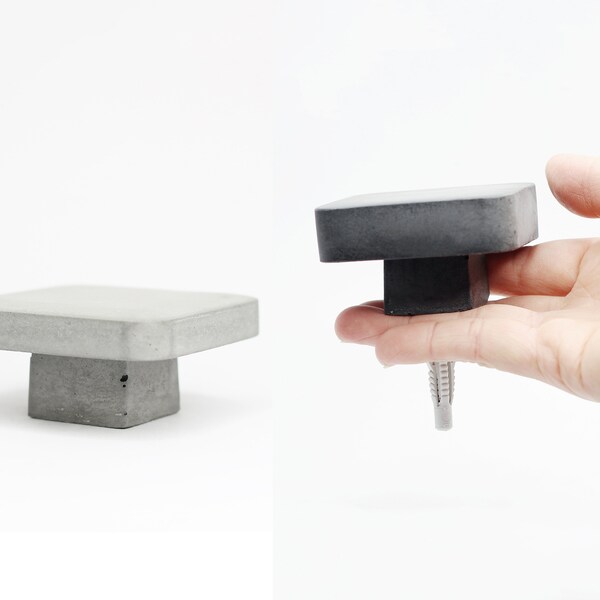 Concrete Knobs - Etsy