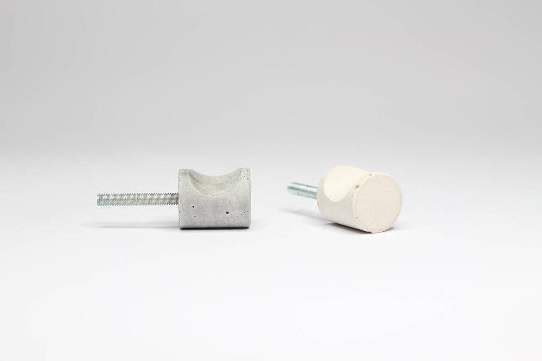 Concrete Cabinet Pull | Notched Pull | Cabinet Knobs | Concrete Knobs ...