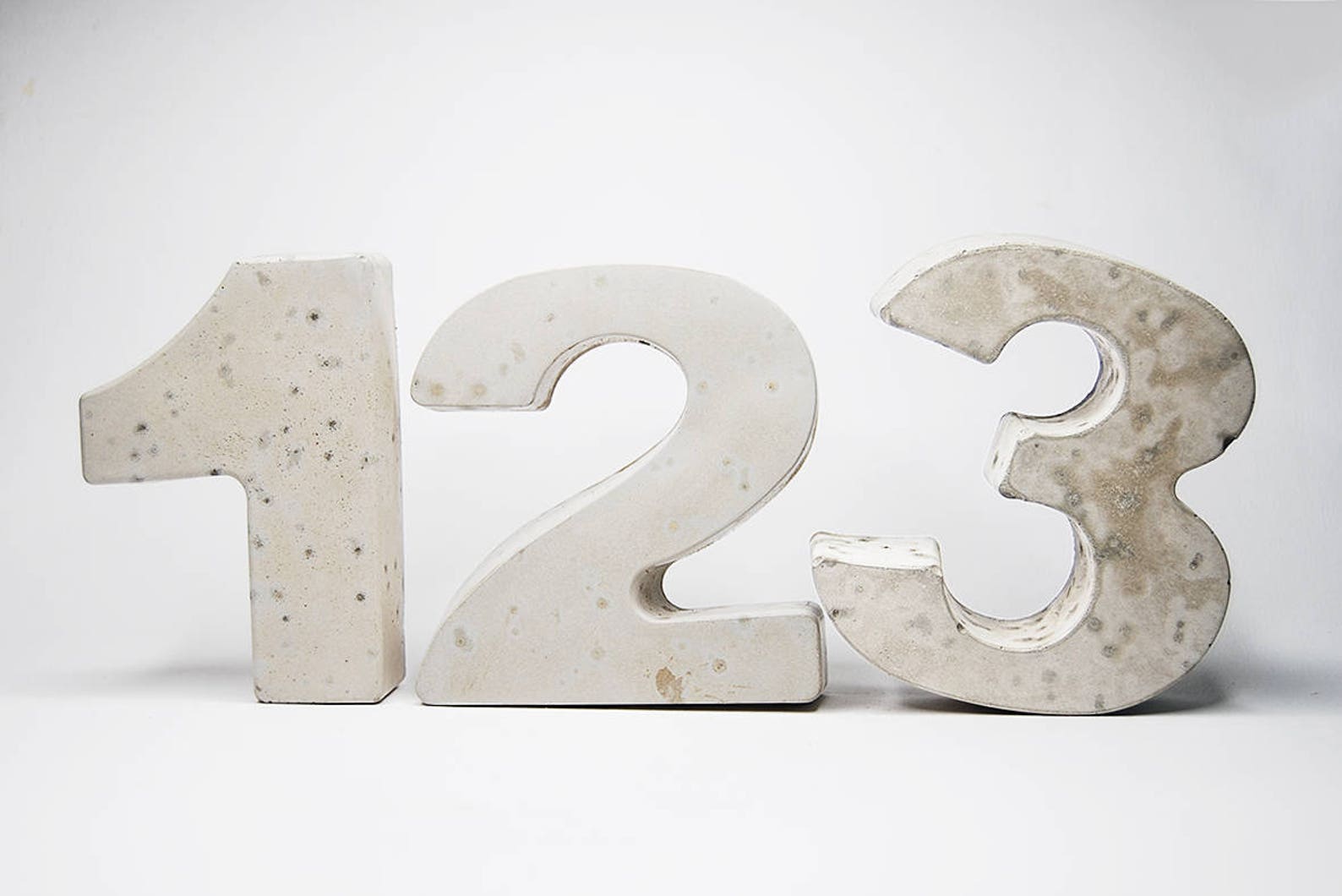 Large Concrete Number I Concrete Number Figure I Decorative - Etsy