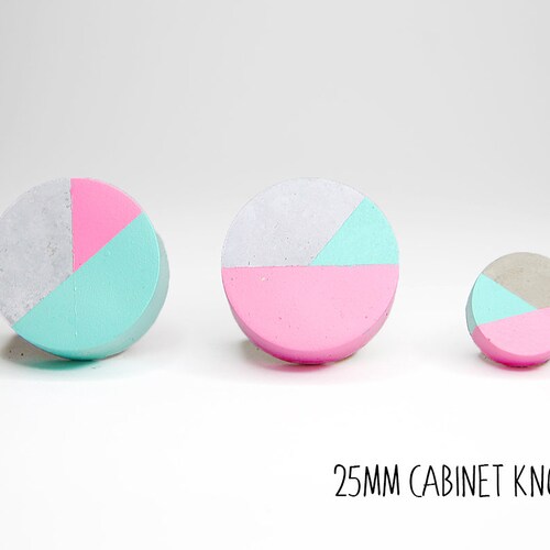 Concrete Knobs Bouton De Meuble Cabinet Knobs Concrete | Etsy