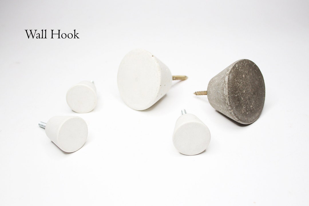 Large Cone Concrete Wall Hook | Coat Hook | Towel Hook | Outdoor Hook ...