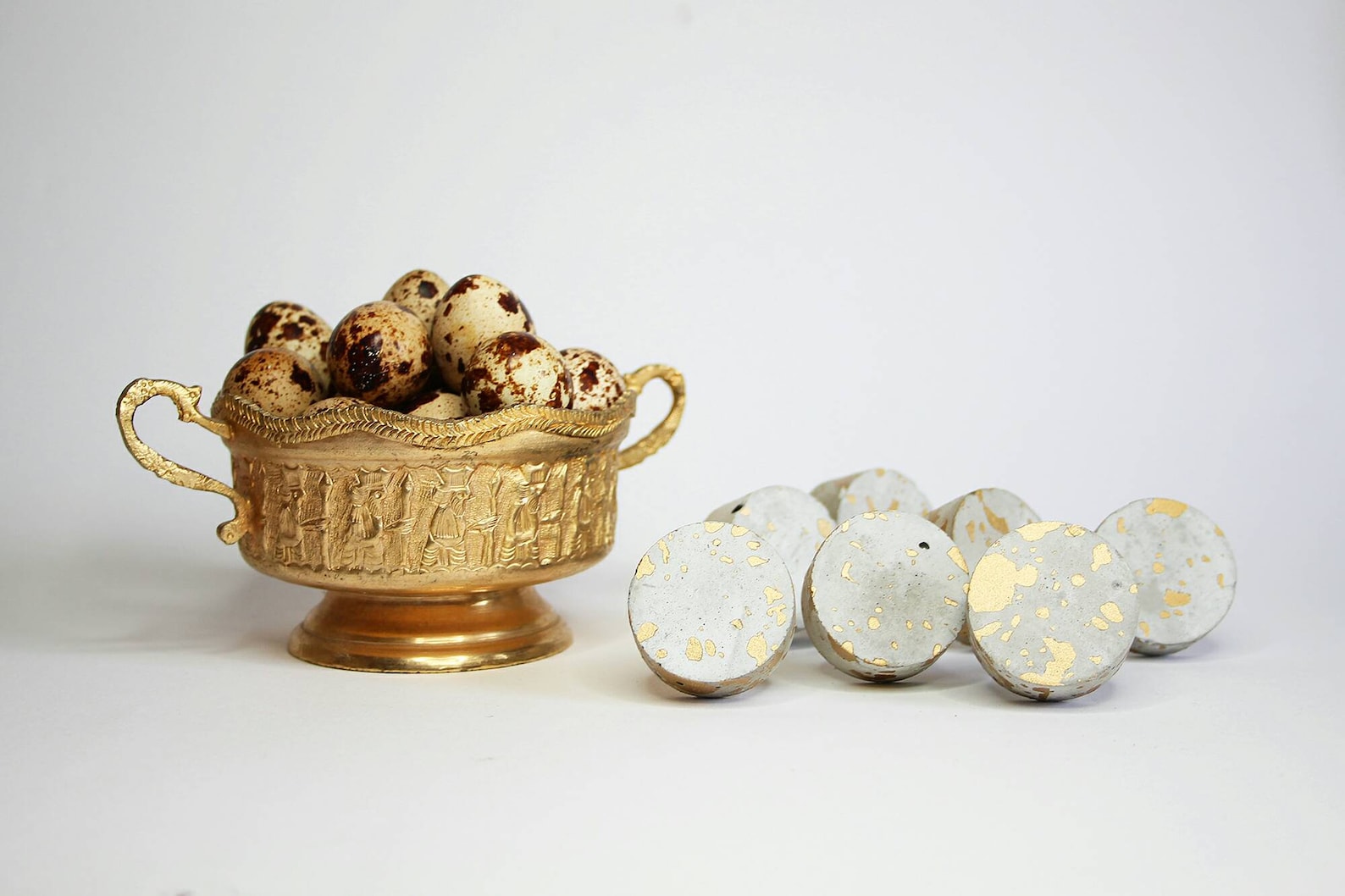 Concrete and Gold Wall Hook | Gold Hooks | Duck Egg | Gold Wall Hooks ...