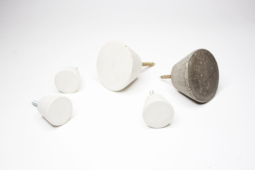 Large Cone Concrete Cabinet Knob | Drawer Pull | Cabinet Knobs | Concrete Knobs | Outdoor Knob ...