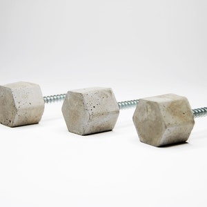Hexagon Knobs Concrete Knobs Bouton De Meuble Hexagon Knob Hexagonal Knobs Honeycomb Knobs ...