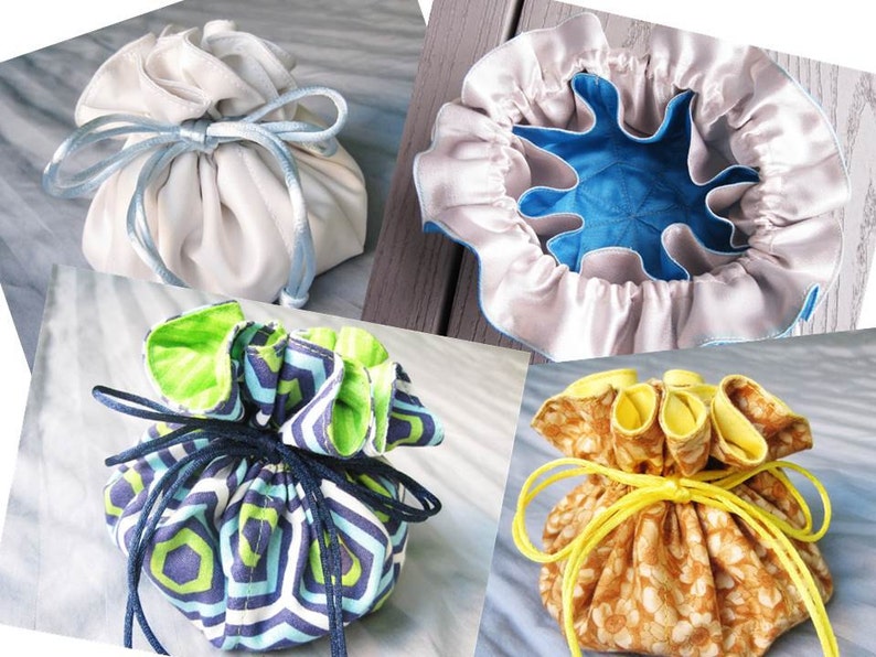 PDF Sewing Pattern for a Travel Jewelry Bag, Sew Your Own Drawstring ...