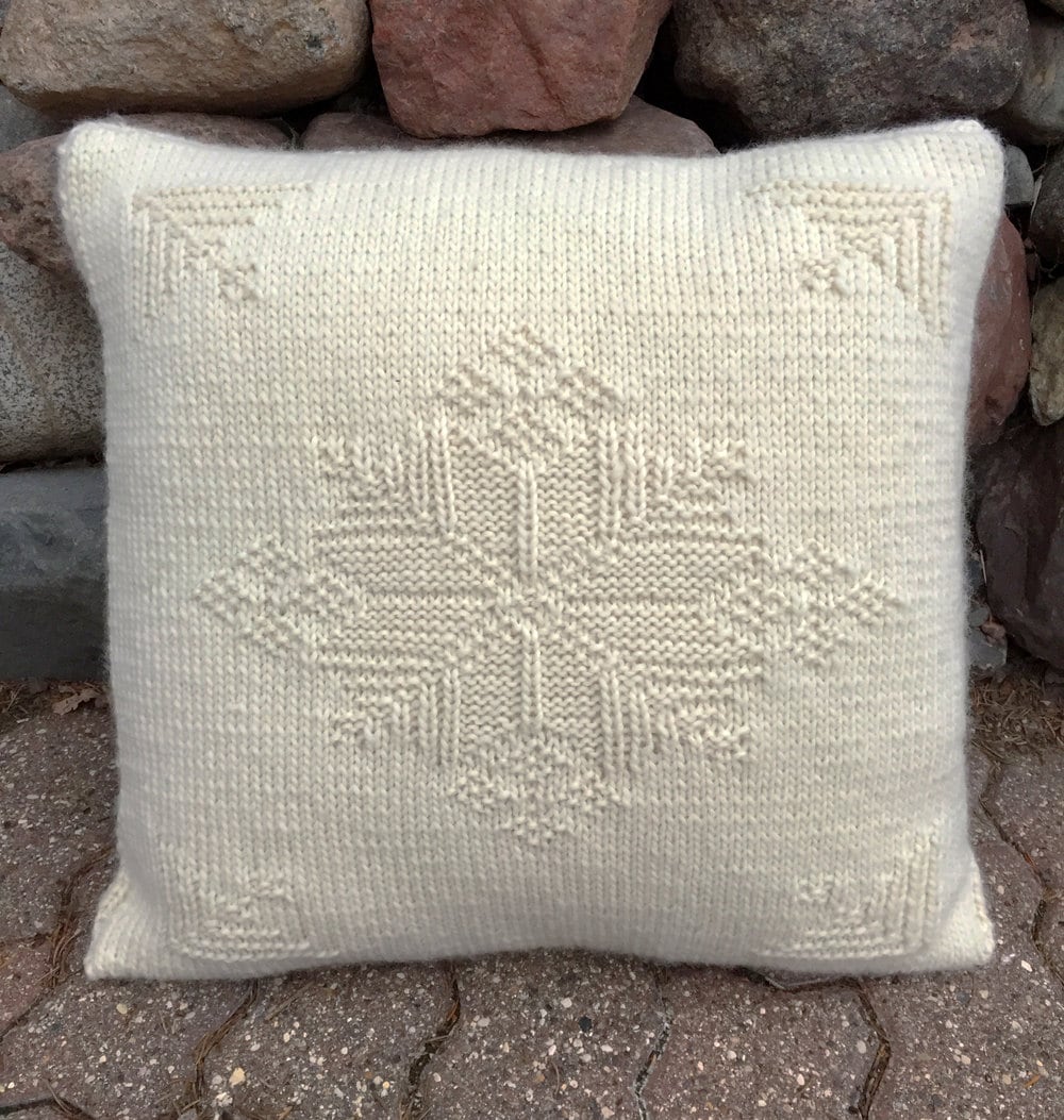 Snowflake Knitted Pillow Pattern - Etsy