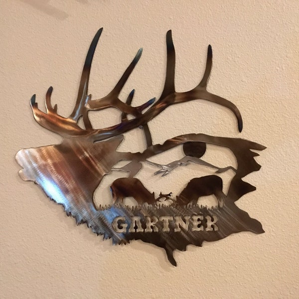Metal Elk Sign - Etsy