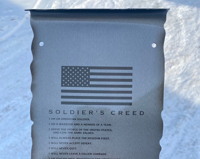 Personalized Army Award Army Soldier's Creed Plaque - Etsy