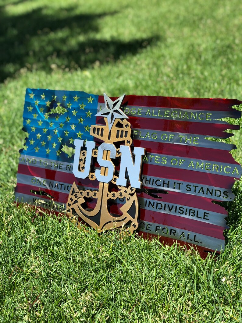 Officially Licensed US NAVY Senior Chief Pledge Flag | Etsy