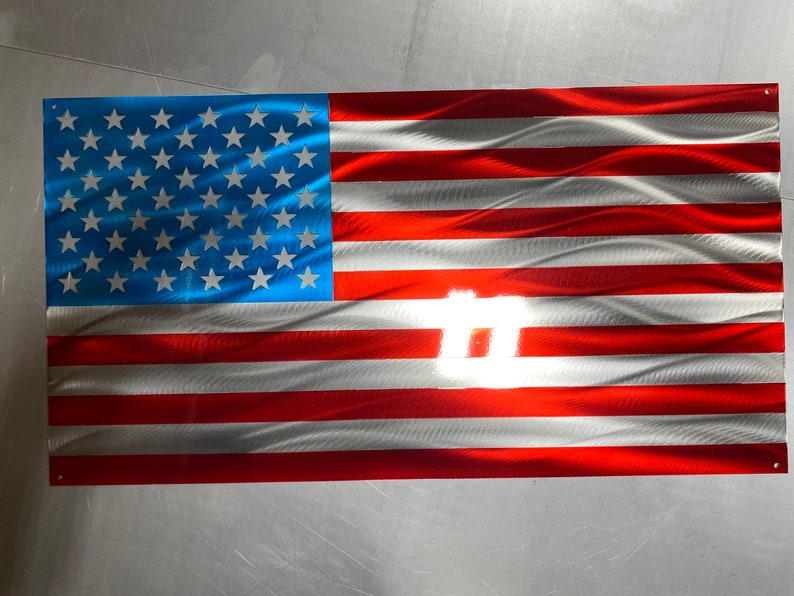 American Flag Metal Flag Steel Flag America Flag Patriotic - Etsy