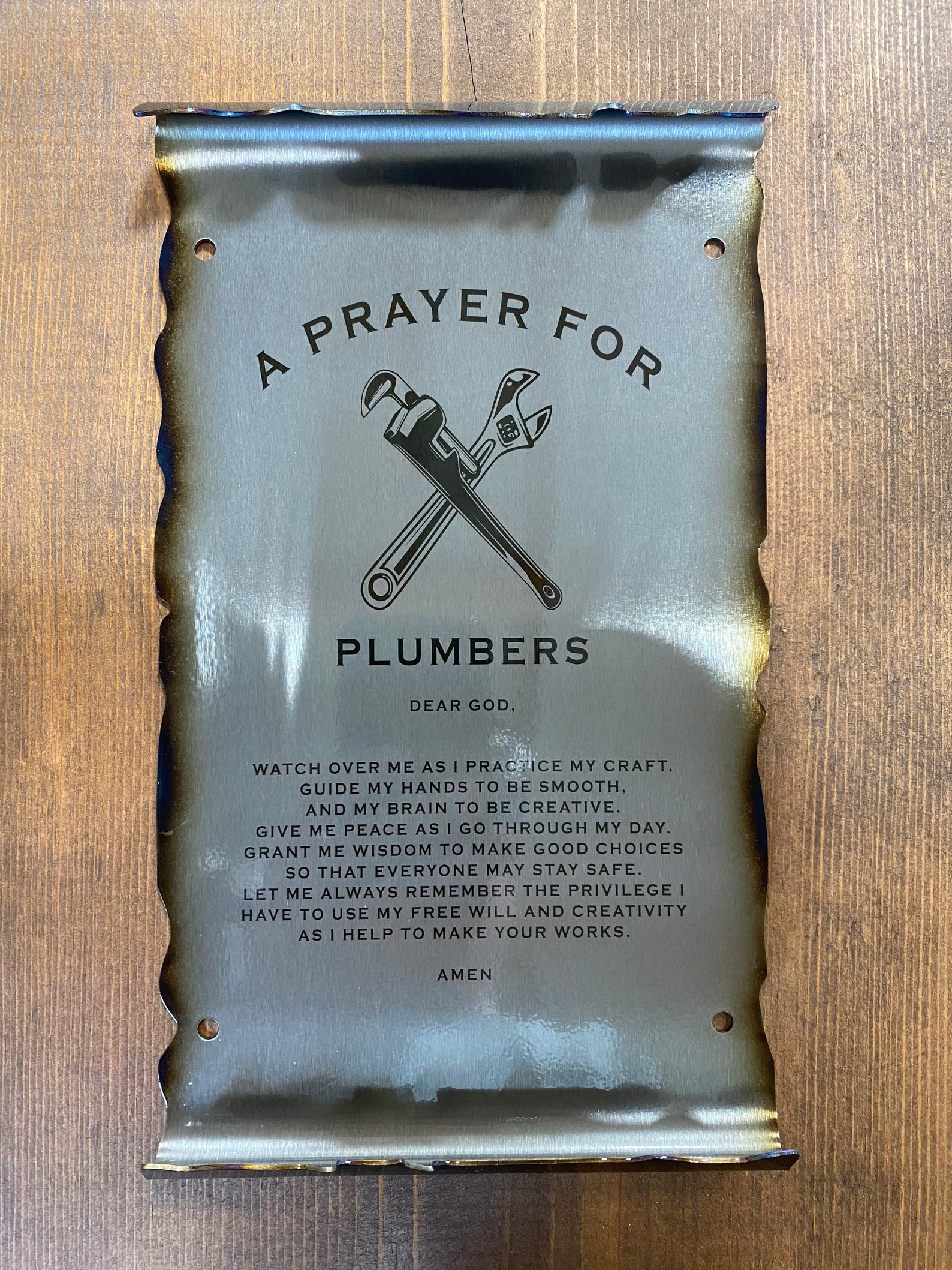 Plumbers Prayer Plumbers Gift Plumbers Apprentice Gift - Etsy