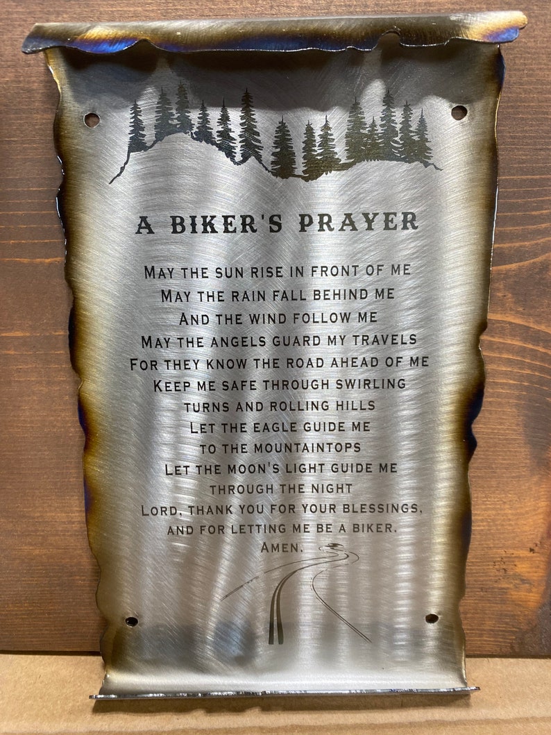 Biker Gift Bikers Prayer Motorcycle Rider Gift | Etsy