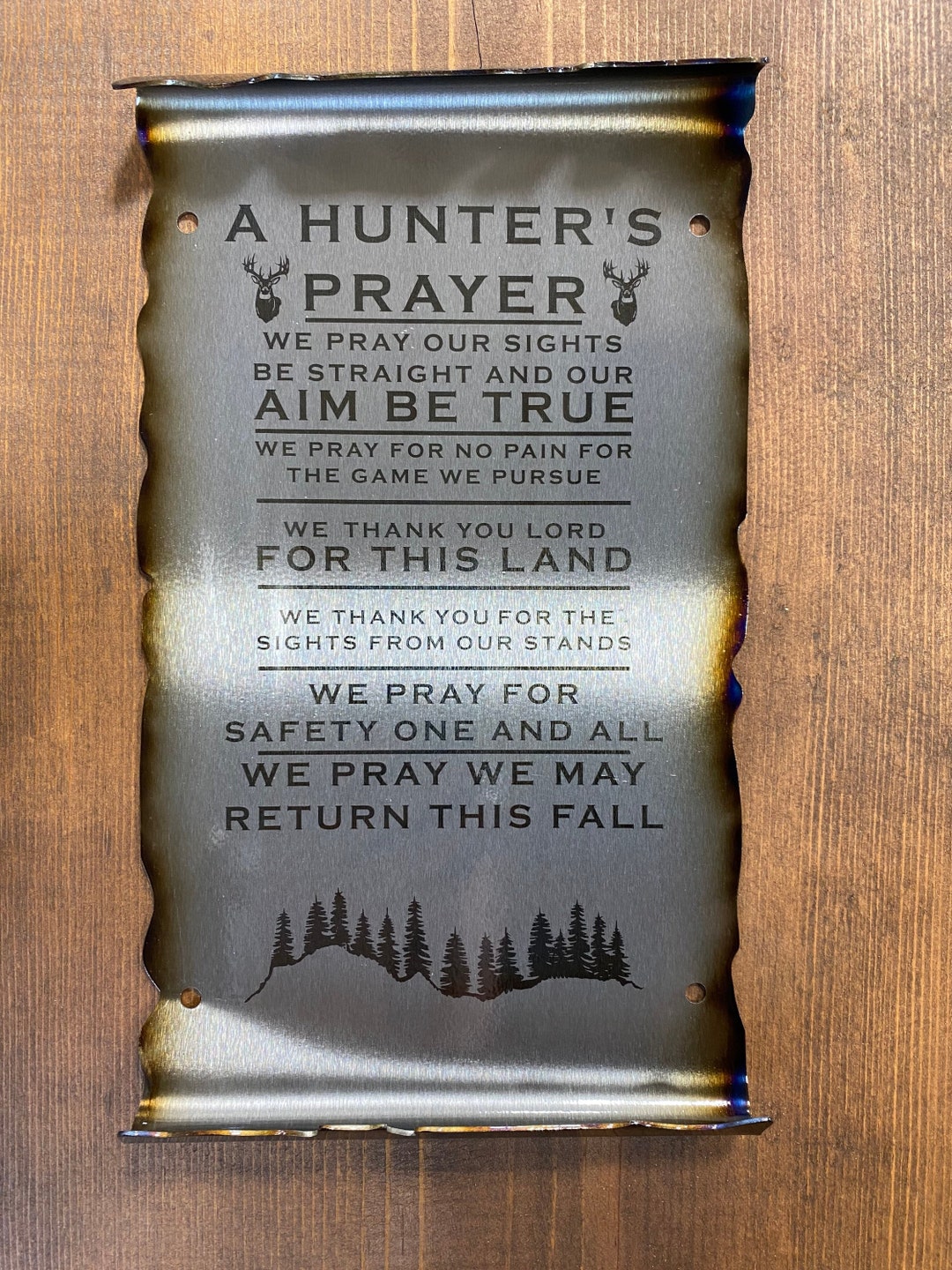 Hunters Prayer, Hunting Gift, Outdoorsman Gift, Cabin Decor, Hunting ...