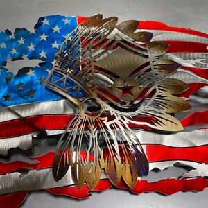 Chief Master Sergeant Headdress and American Flag, Military Gifts ...