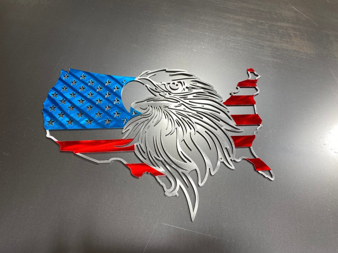 United States American Eagle Flag, Eagle Flag, Metal Flag, Aluminum ...