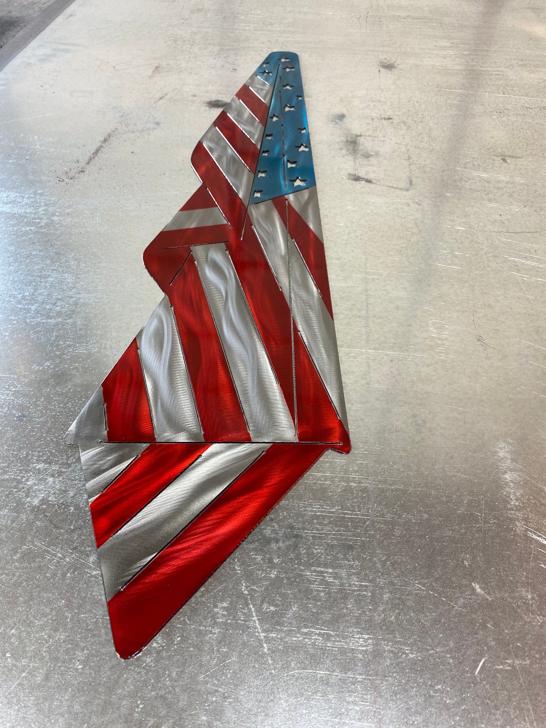 Metal Draped American Flag Metal Flag Patriotic Home Decor - Etsy