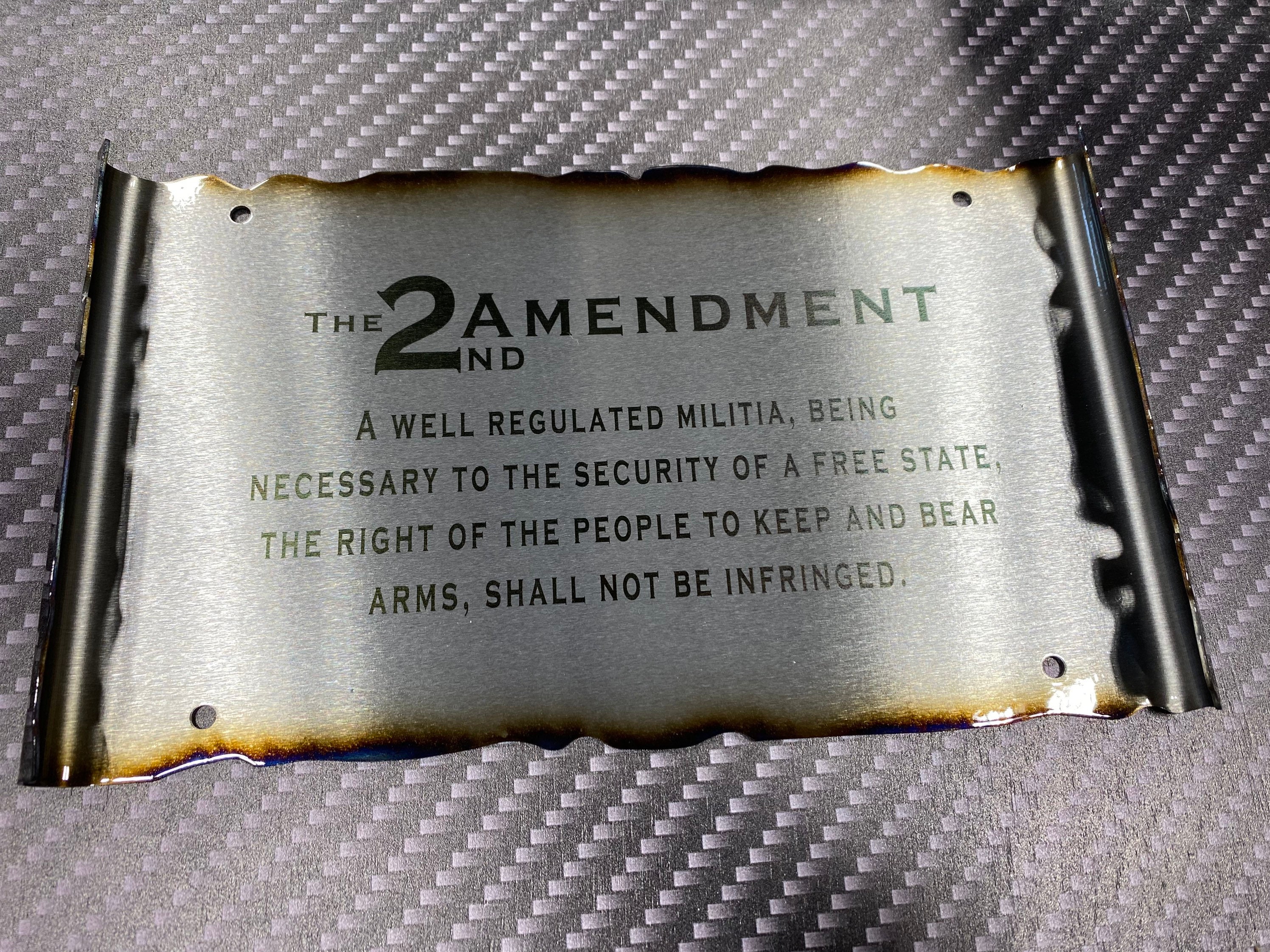 Second amendment sign second amendment metal sign metal | Etsy