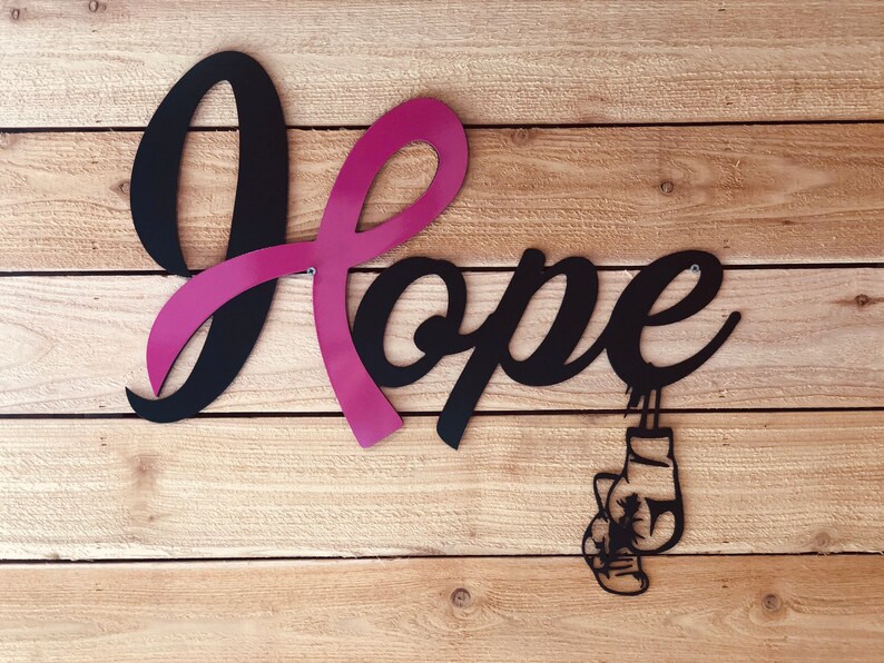 Cancer Awareness / Hope / Cancer Ribbon / Inspirational Sign | Etsy