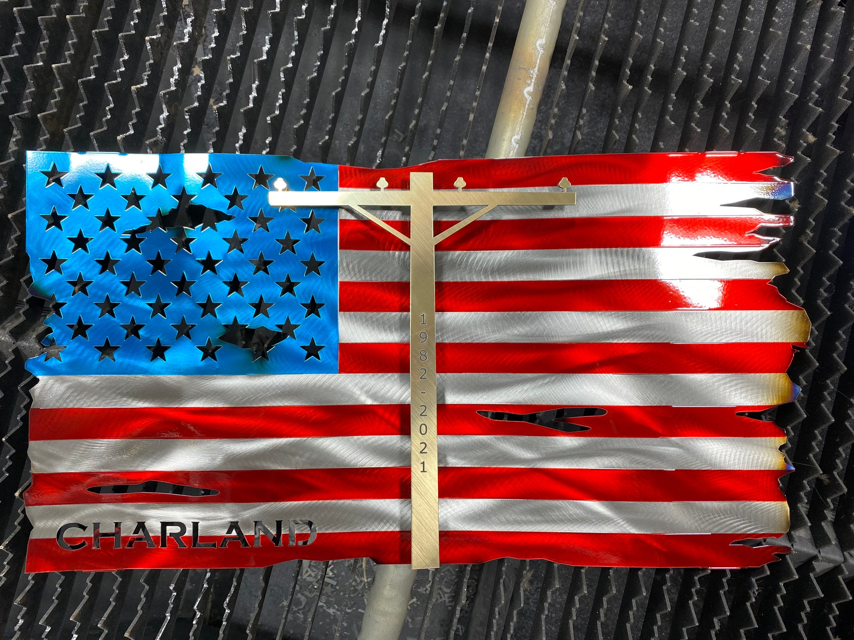 Lineman Flag Personalized lineman flag Lineman Metal Flag | Etsy