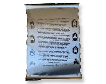 Army NCO Creed Stone Plaque: Military Recognition Award - Etsy