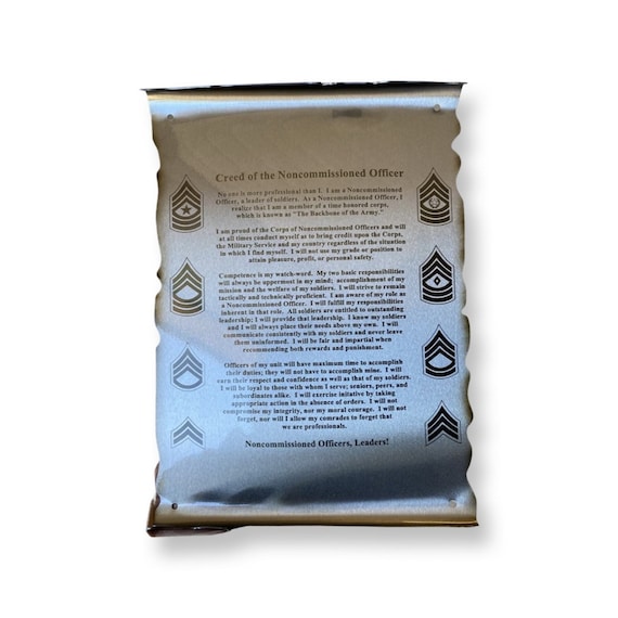 NCO Creednoncommissioned Officer Creed Army Gift Idea Army - Etsy