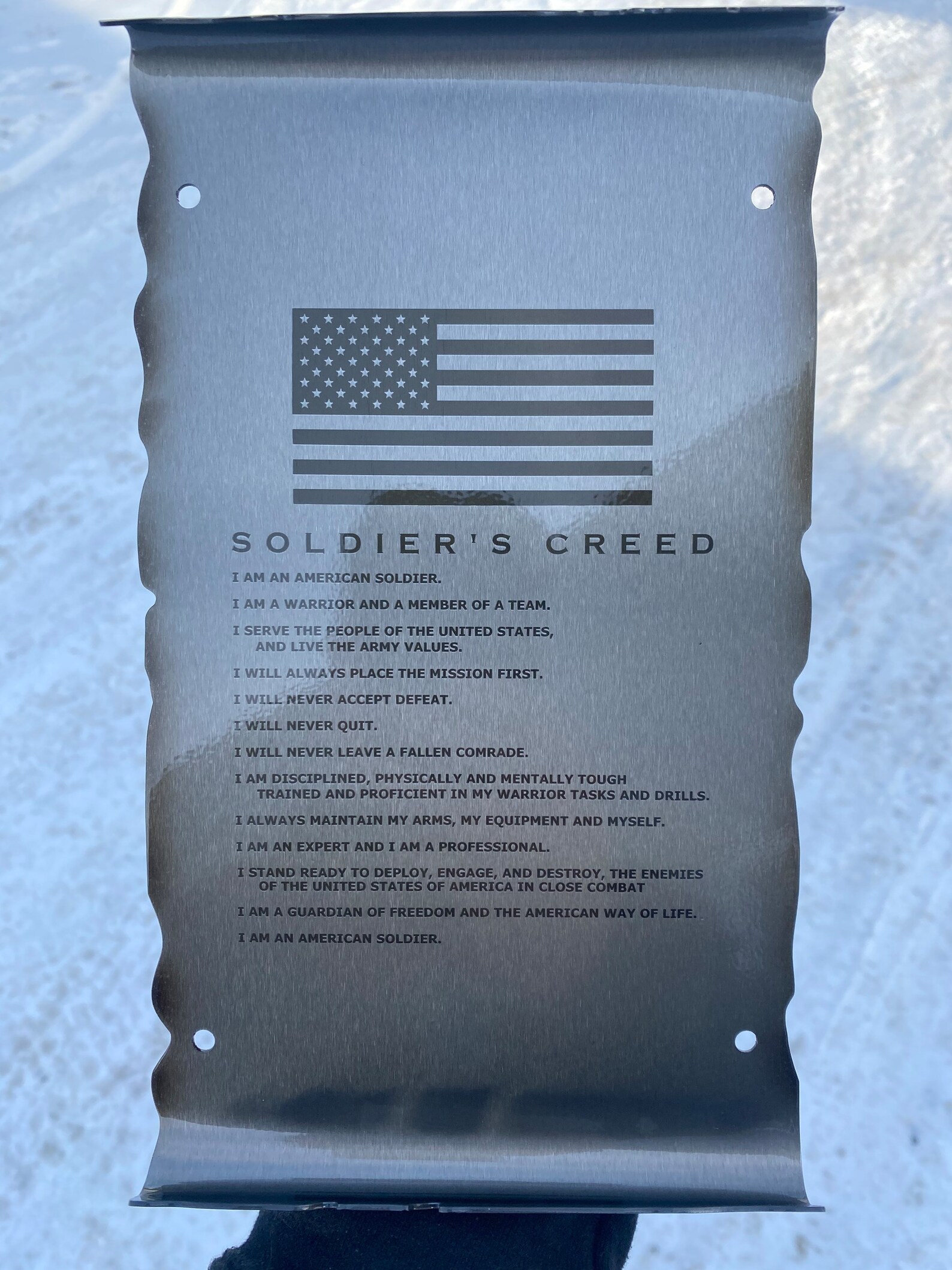 Soldiers Creed Army Soldier Creed Army Gift for Army - Etsy