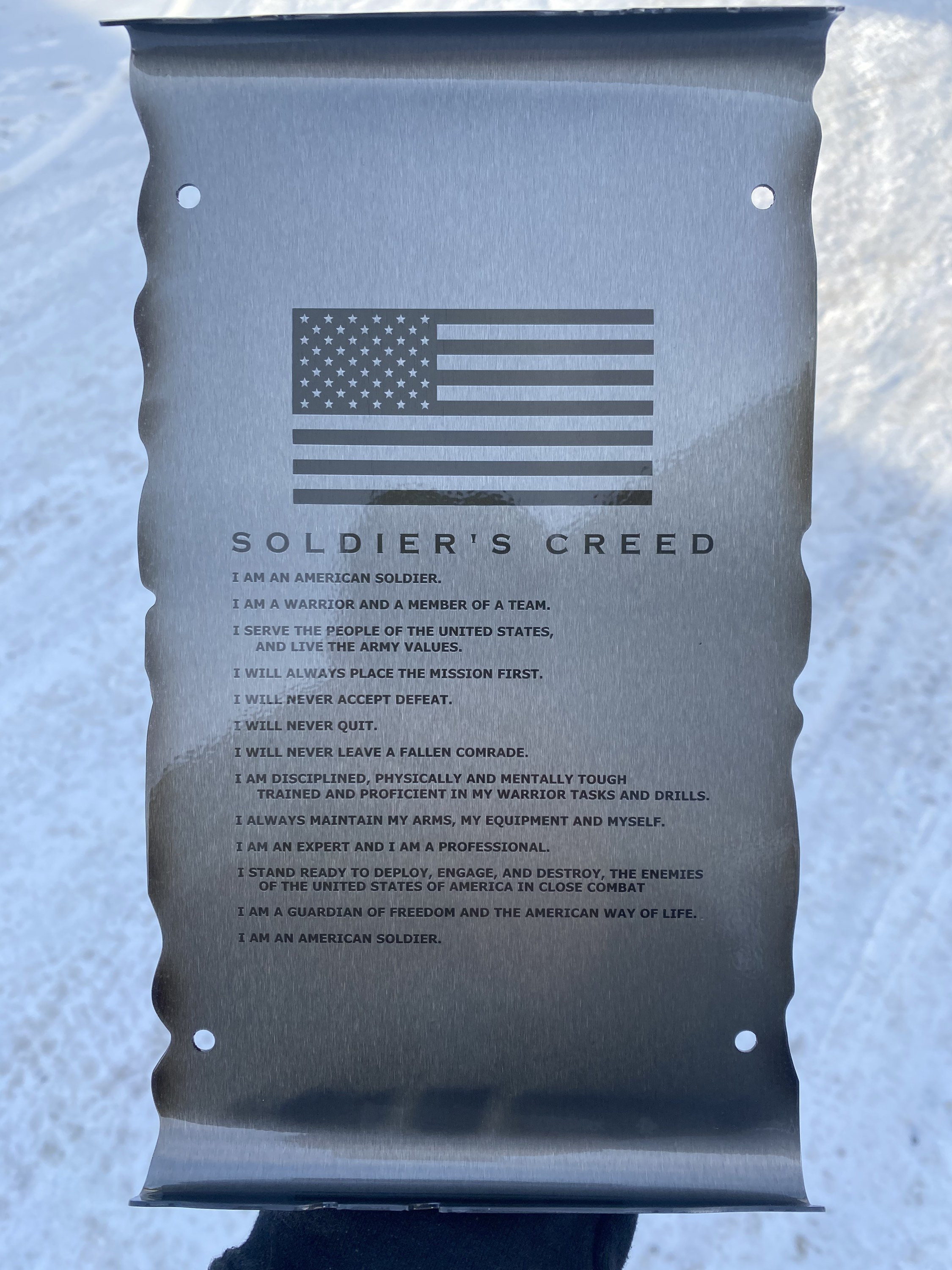 Soldiers Creed Army Soldier Creed Army Gift for Army - Etsy