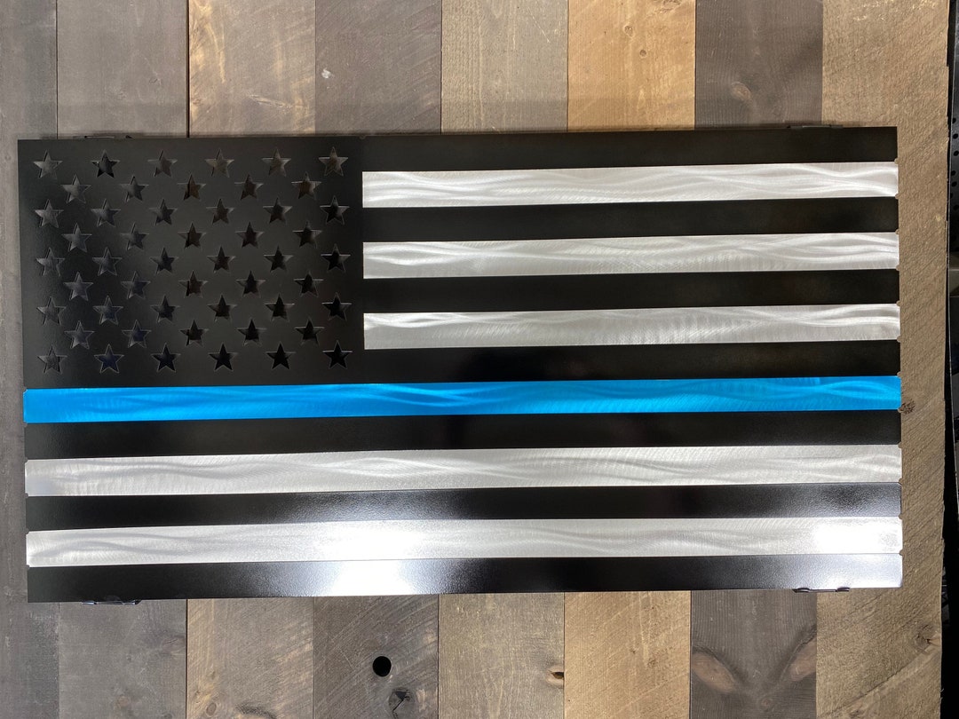 Police Officer Flag, Thin Blue Line Flag, Peace Officer Sign, Back the ...