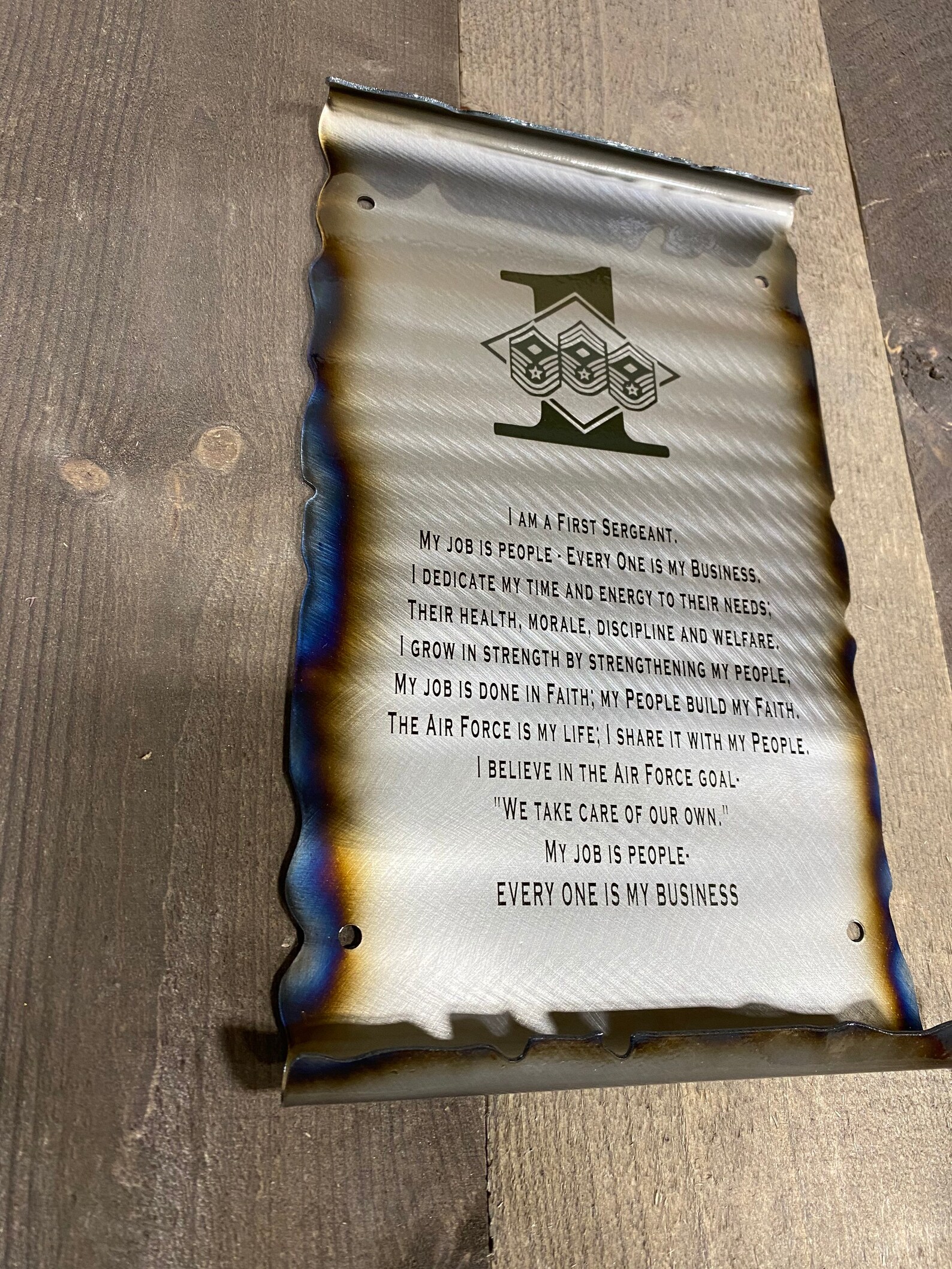 First sergeant creed Air Force gifts military promotion - Etsy.de