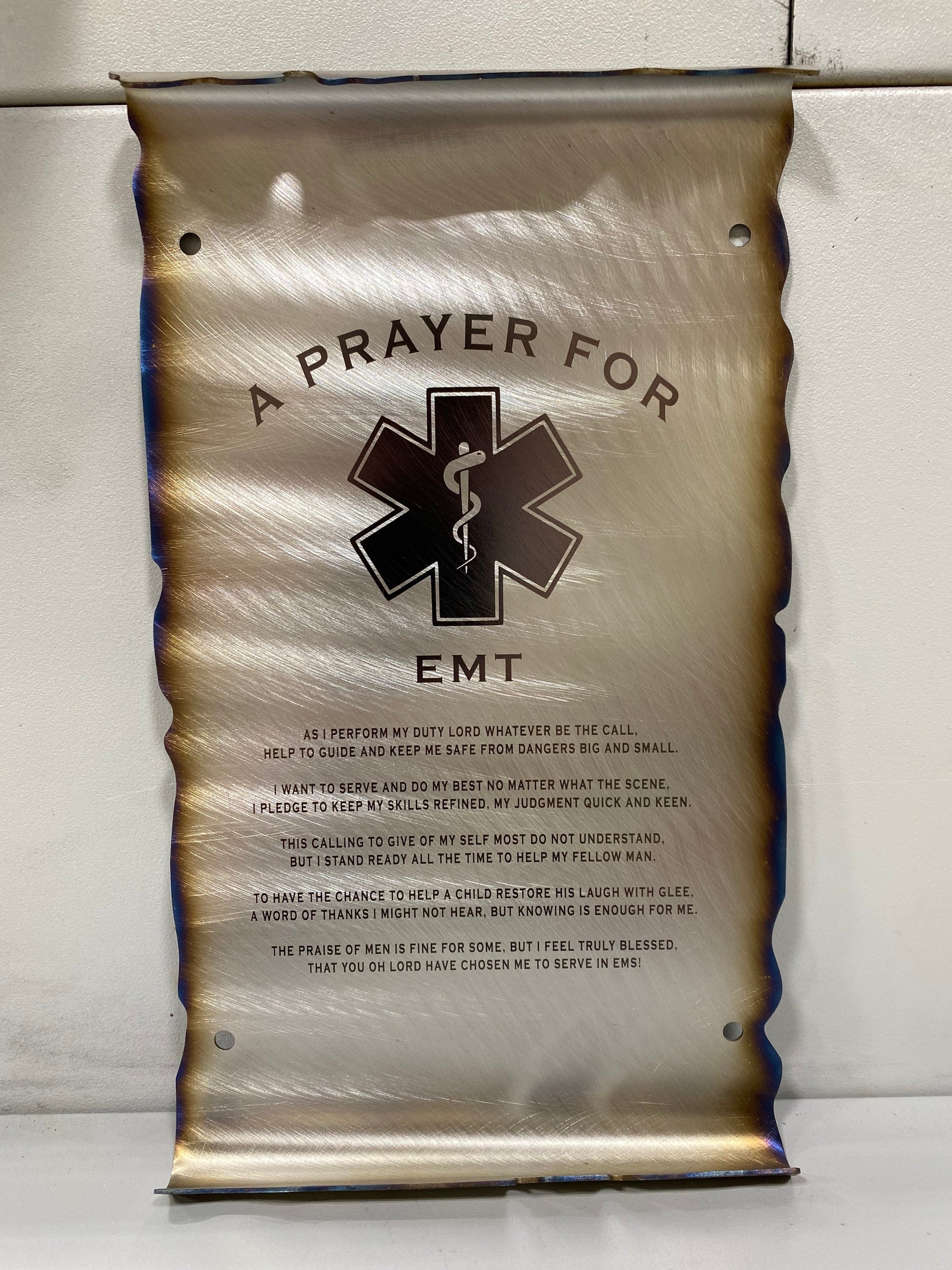 EMT Prayer Emergency Medical Technician Emt Gifts Small - Etsy