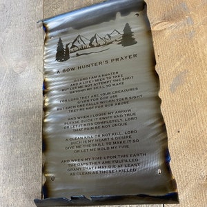 Bow Hunters Prayer, Bow Hunter Gift, Archery Gift, Archer Gift, Metal ...