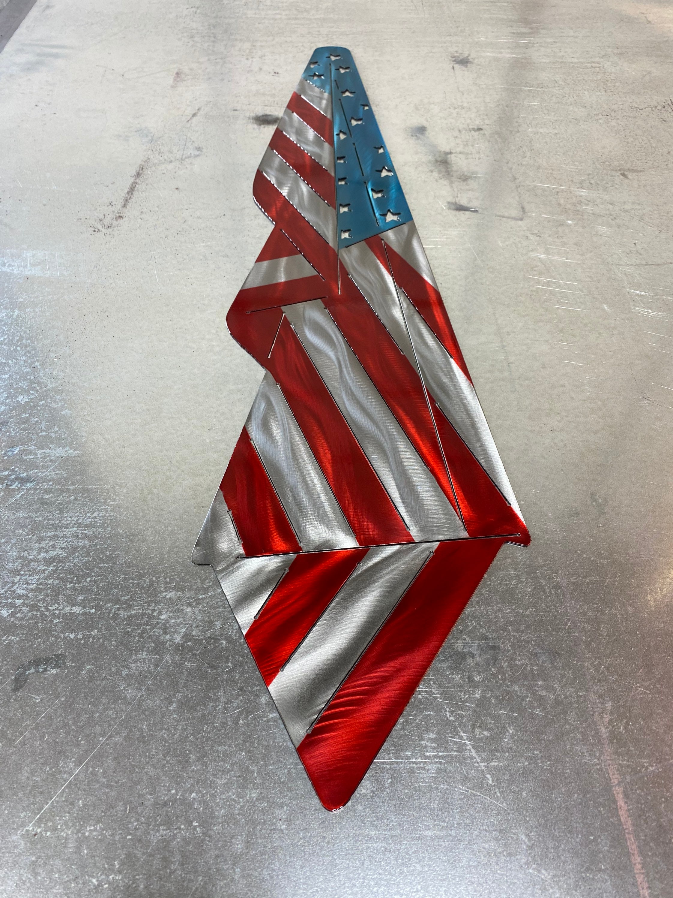 Metal Draped American Flag Metal Flag Patriotic Home Decor - Etsy