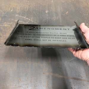 Second Amendment Metal Sign, Rustic Home Decor - Etsy