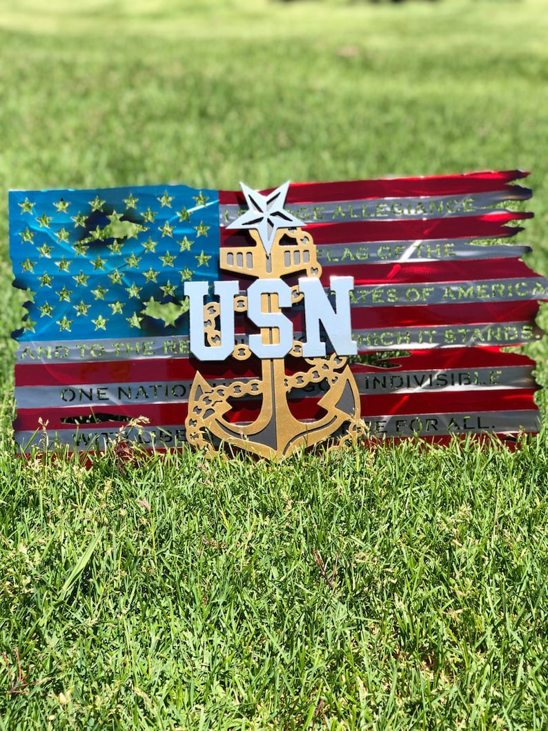 Officially Licensed US NAVY Senior Chief Pledge Flag - Etsy