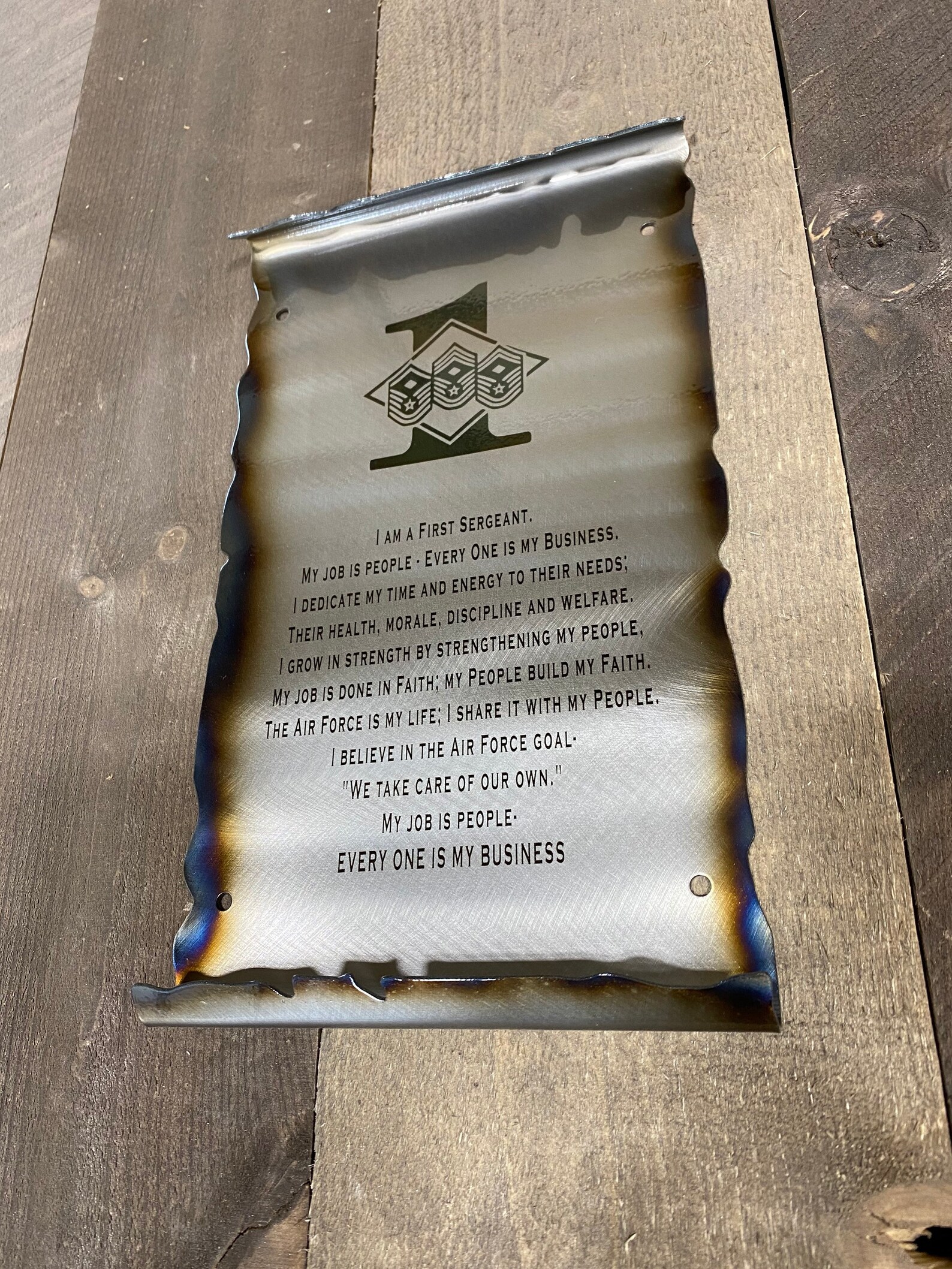 First sergeant creed Air Force gifts military promotion - Etsy.de