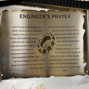 Engineer’s Prayer, Gift for Engineers, Electrical Engineer Gift ...