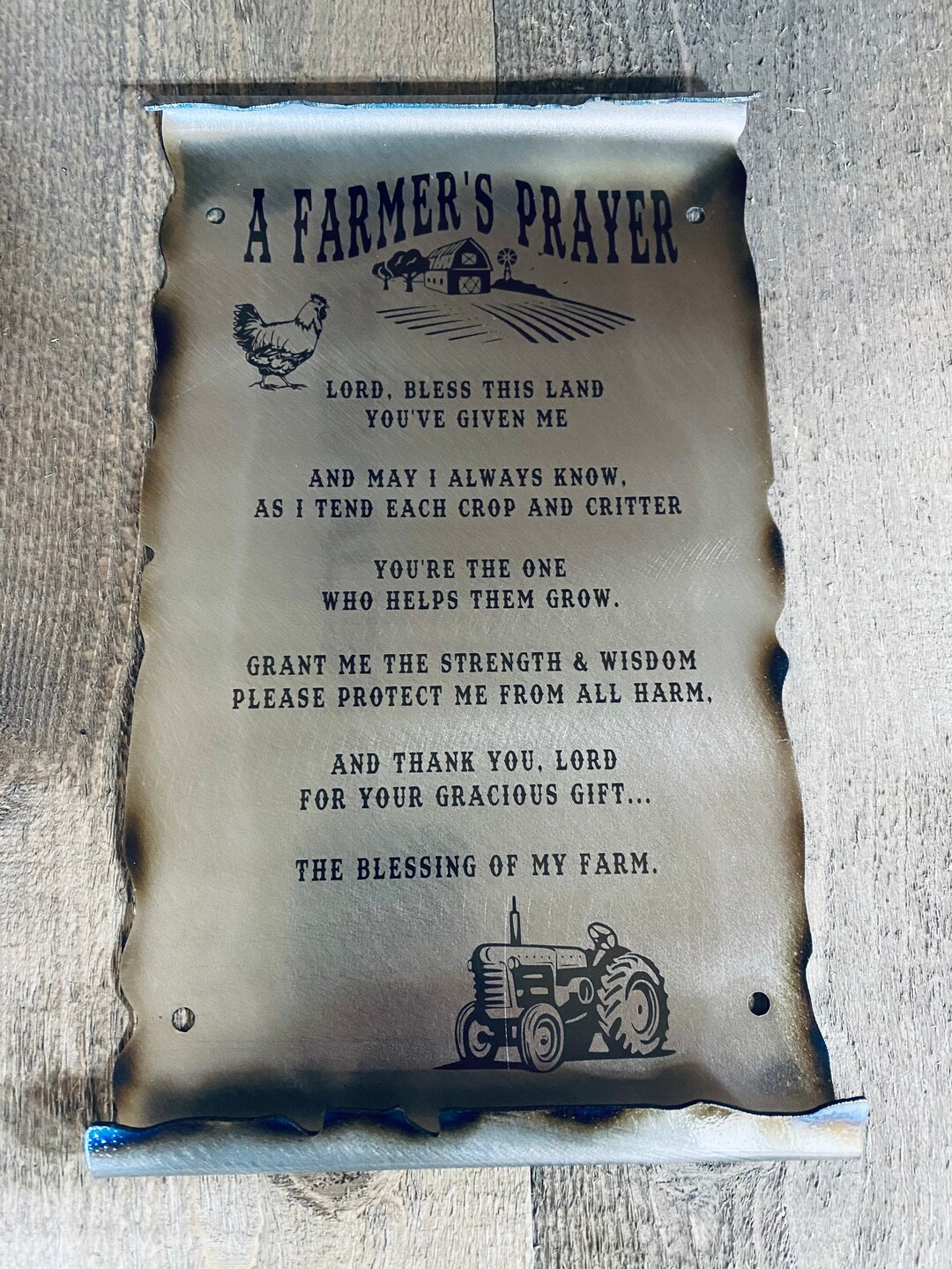 Farmer's Prayer, Farm Life, Metal Farm Sign, Thank a Farmer, so God ...